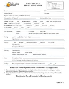 Pool & Pool Deck Permit Application 20190416 | Village of Cleveland